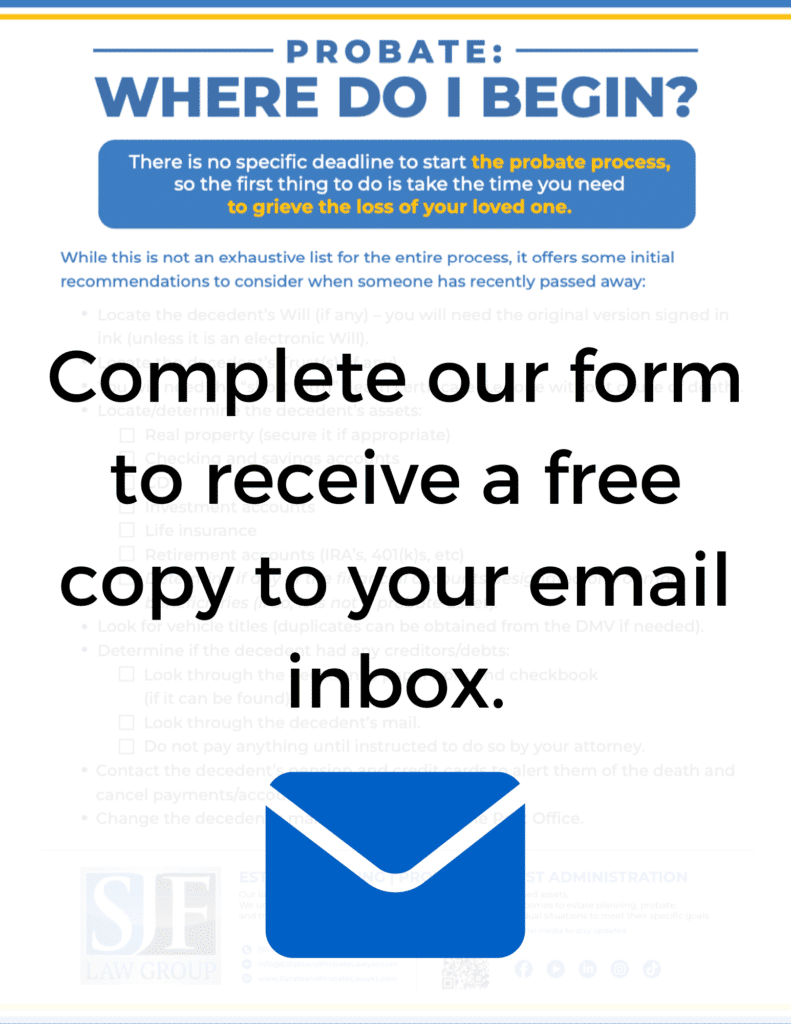 Florida Probate Checklist: Where Do I Begin? - SJF Law Group