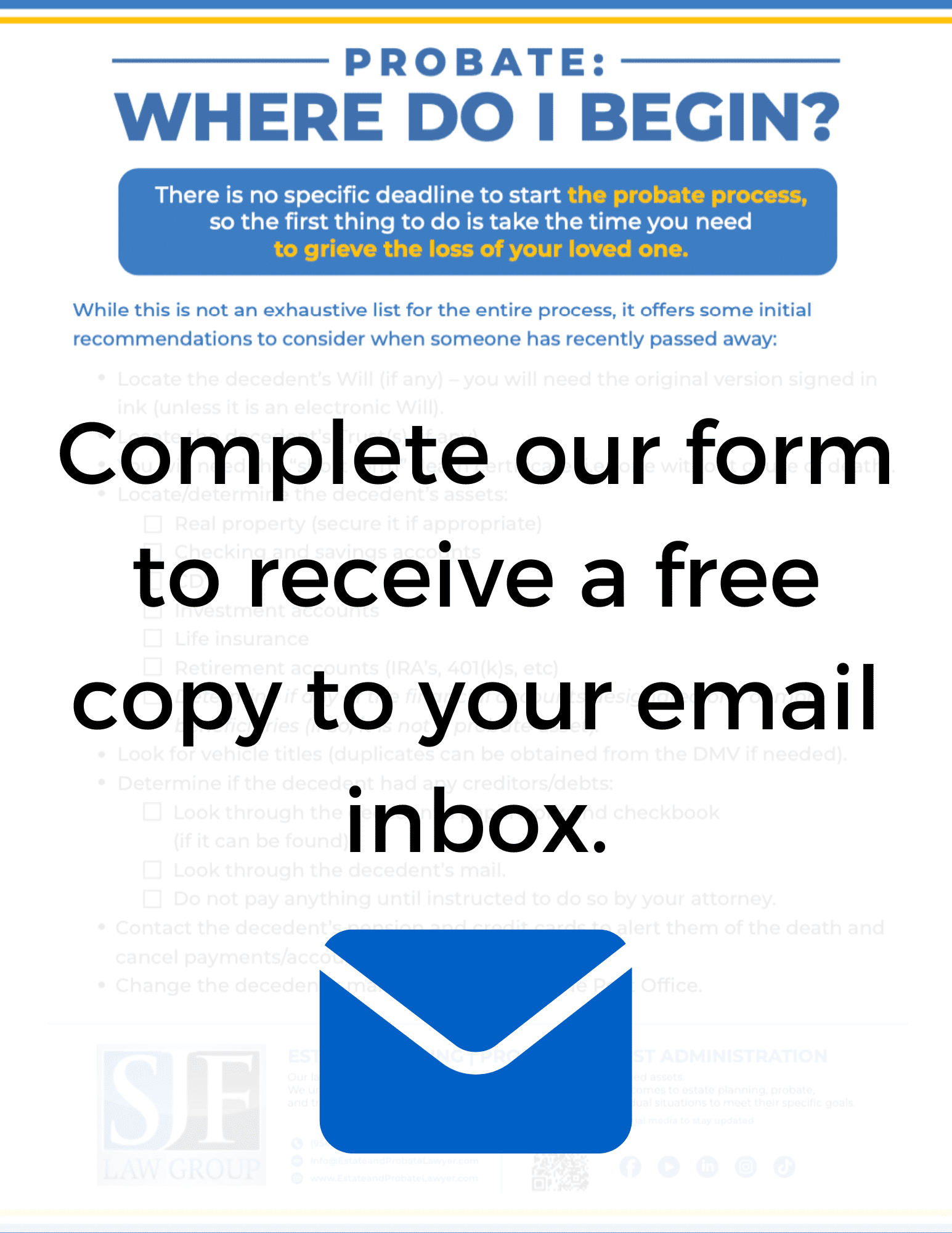 Florida Probate Checklist: Where Do I Begin? - SJF Law Group